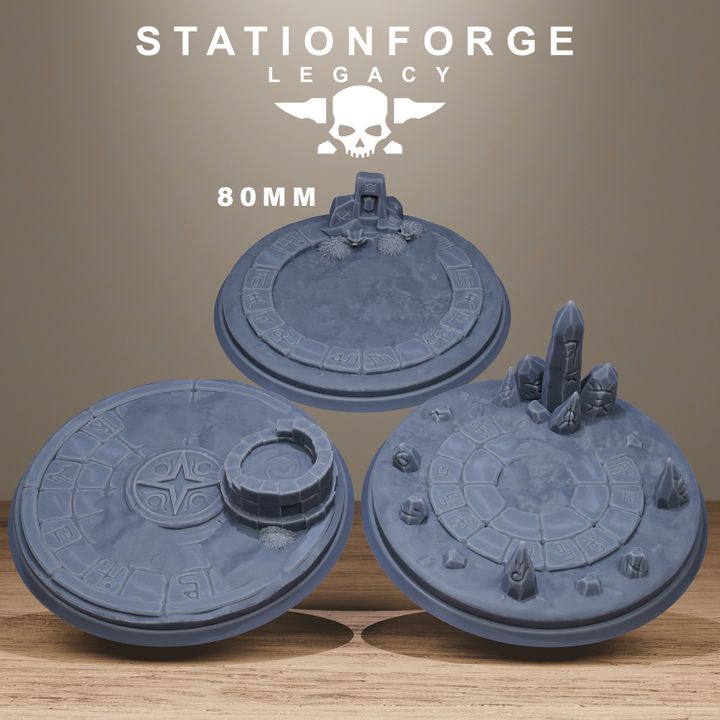 3D Printable Mystic Bases Pack | 40 Hollowed Bases by StationForge Legacy