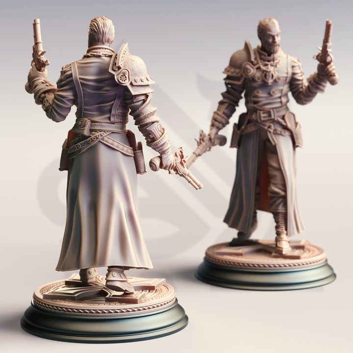 3D Printable Righteous Priest Gunslinger - Father McKinley by DM Stash