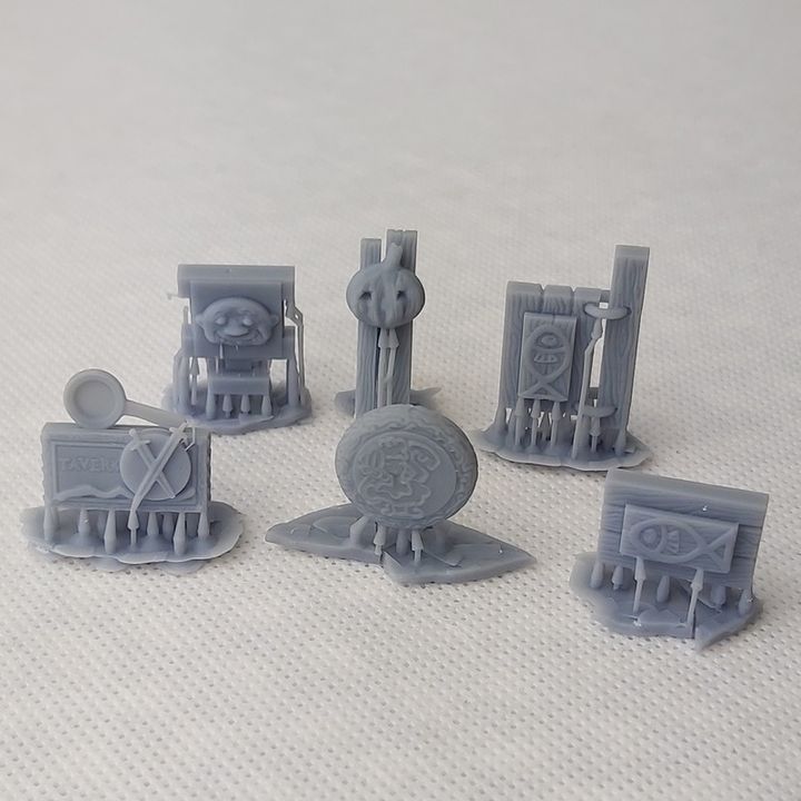 3D Printable Terrain Signs by Sculpting George