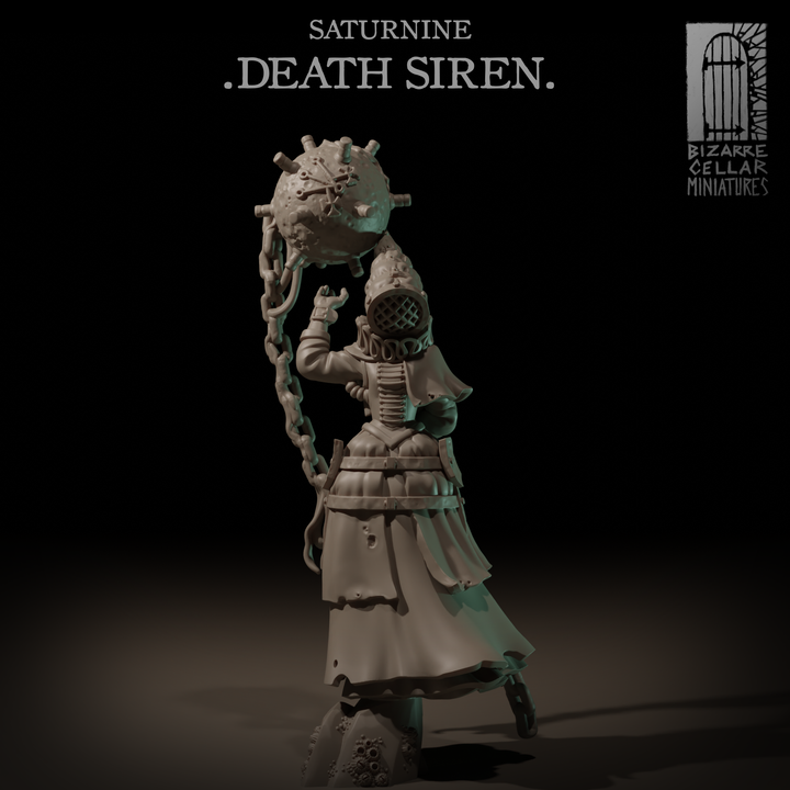 3D Printable SATURNINE, DEATH SIREN (Pre-supported) by Bizarre Cellar ...