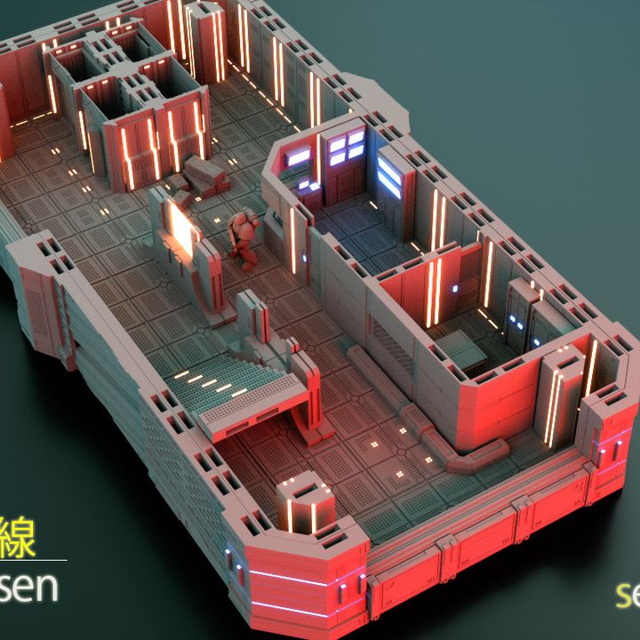 3D Printable Chiheisen - Scifi/Cyberpunk Modular Skyscraper by Project ...
