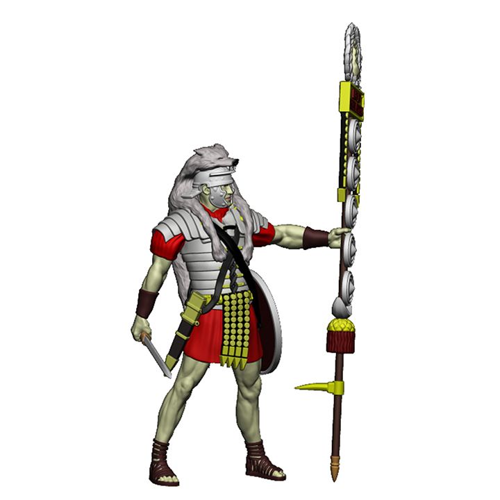 3D Printable S.P.Q.R. - EAGLE OF THE LEGION - SIGNIFER POSE WITH SHIELD ...