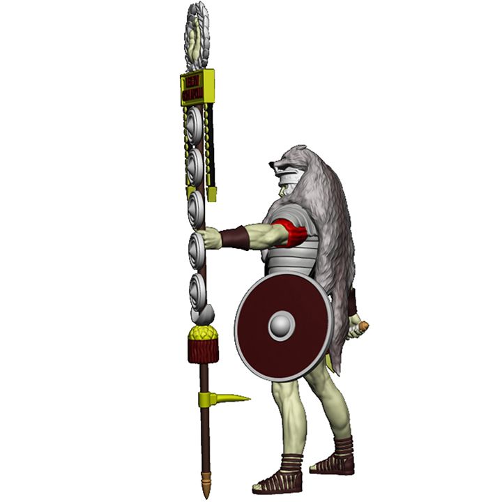 3D Printable S.P.Q.R. - EAGLE OF THE LEGION - SIGNIFER POSE WITH SHIELD ...