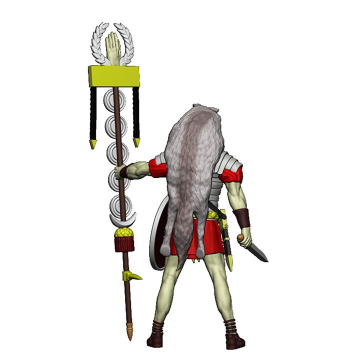 3D Printable S.P.Q.R. - EAGLE OF THE LEGION - SIGNIFER POSE WITH SHIELD ...