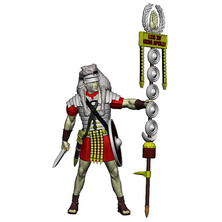 3D Printable S.P.Q.R. - EAGLE OF THE LEGION - SIGNIFER POSE WITH SHIELD ...