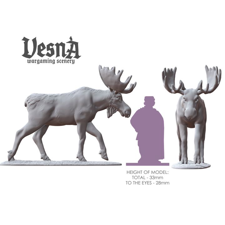 3D Printable MOOSE PACK by VESNA SCULPTS