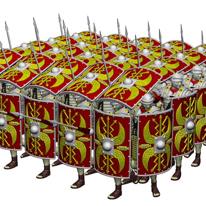 3D Printable S.P.Q.R. - EAGLE OF THE LEGION - LEGIONARY TESTUDO FULL ...