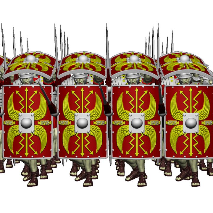 3D Printable S.P.Q.R. - EAGLE OF THE LEGION - LEGIONARY TESTUDO FULL ...