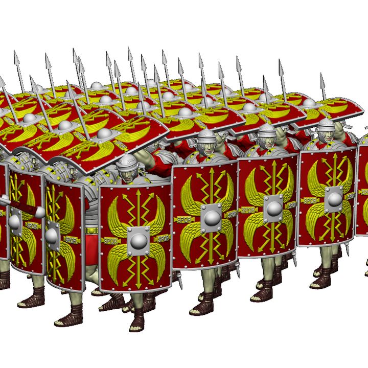 3D Printable S.P.Q.R. - EAGLE OF THE LEGION - LEGIONARY TESTUDO FULL ...