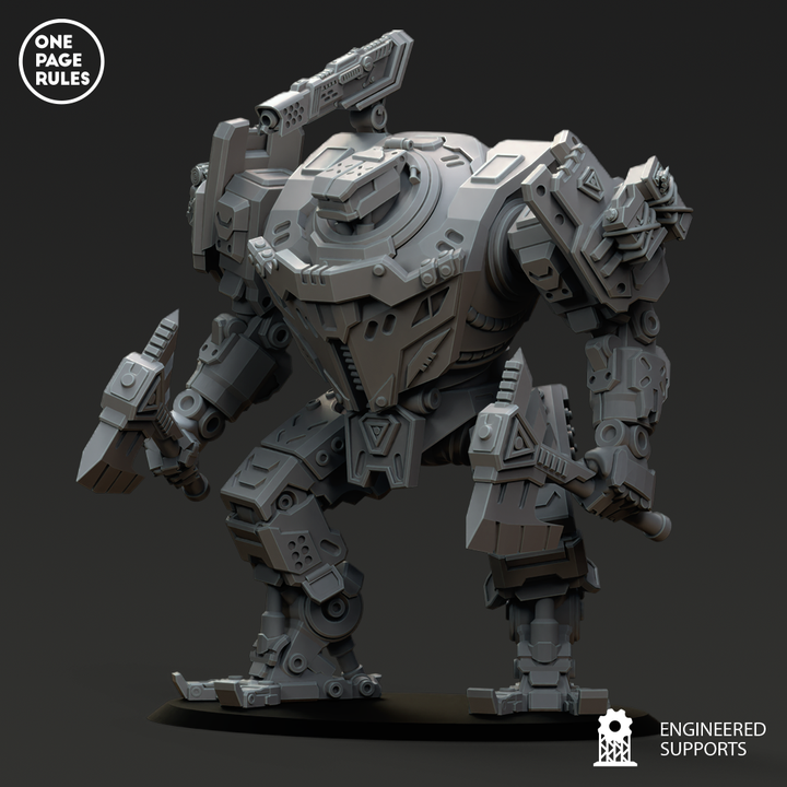 3D Printable Combat Walker - Human Defense Force by One Page Rules