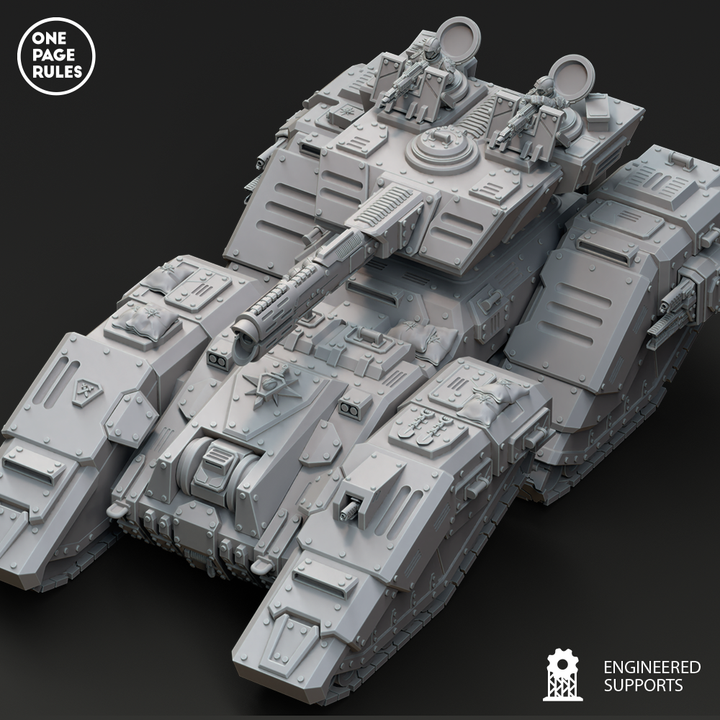 3D Printable Super Heavy Battle Tank - Human Defense Force by One Page ...