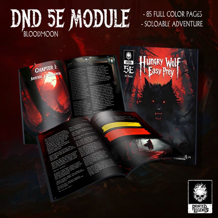 3D Printable Hungry Wolf, Easy Prey DnD 5e Module (Level 1-2) + Maps ...