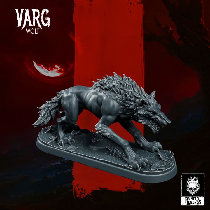 3D Printable Wolf - Corrupted Varg 01 by Printed Legends