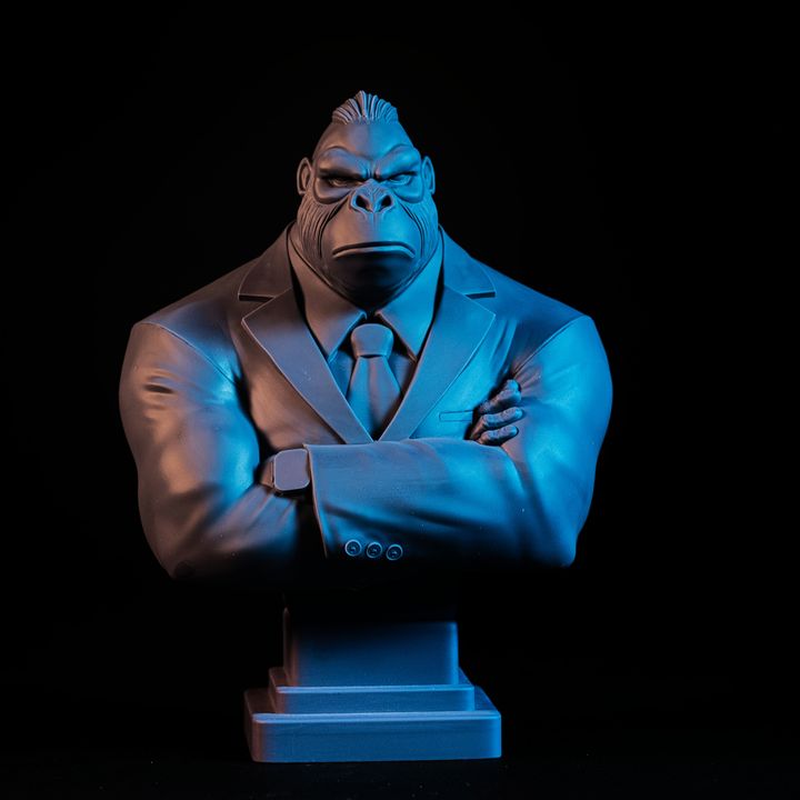 3D Printable Gorilla Boss (Pre-Supported) by Fotis Mint Studios