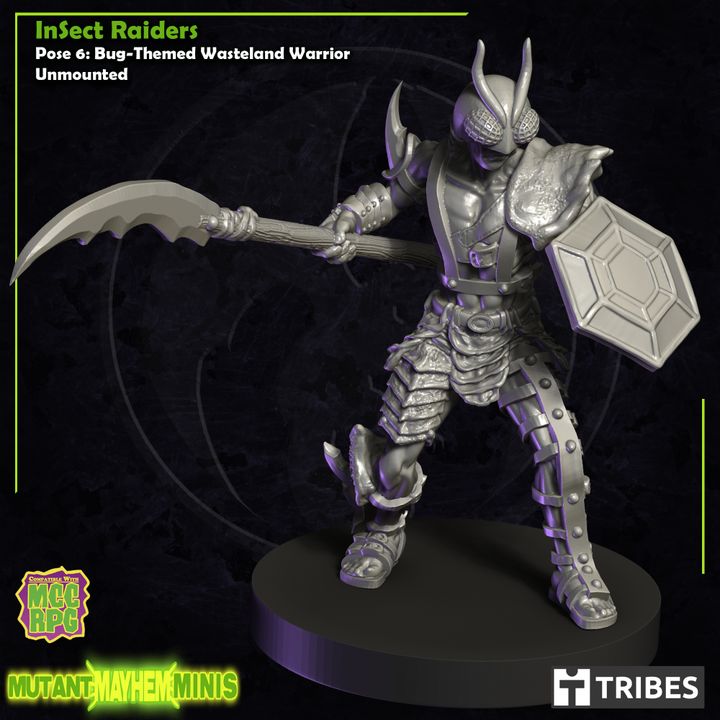 3D Printable InSECT RAIDER Pose 6: Bug-Themed Wasteland Warrior by Dark ...
