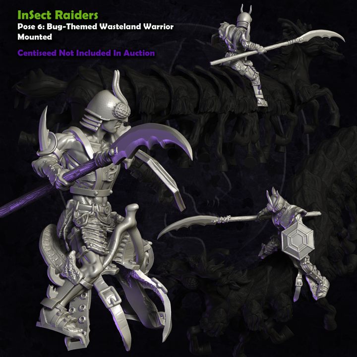 3D Printable InSECT RAIDER Pose 6: Bug-Themed Wasteland Warrior by Dark ...