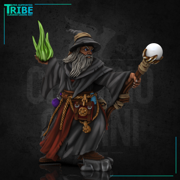 3D Printable (0039 Colors) Male human wizard by Claudio Casini Art