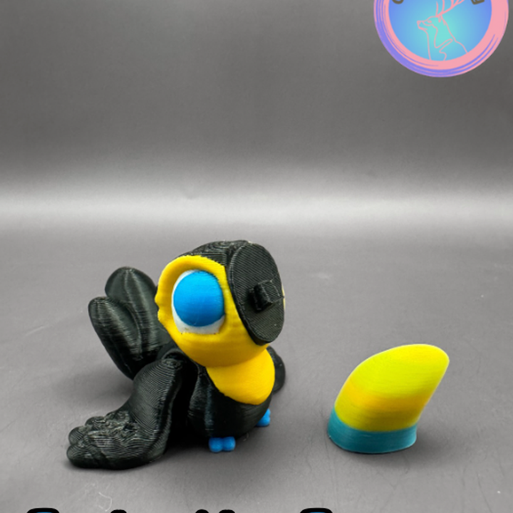 3D Printable Tasha the Toucan Flexi by ChibiBestiary