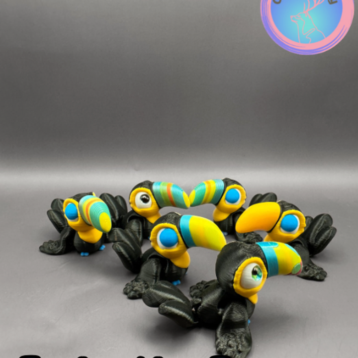 3D Printable Tasha the Toucan Flexi by ChibiBestiary