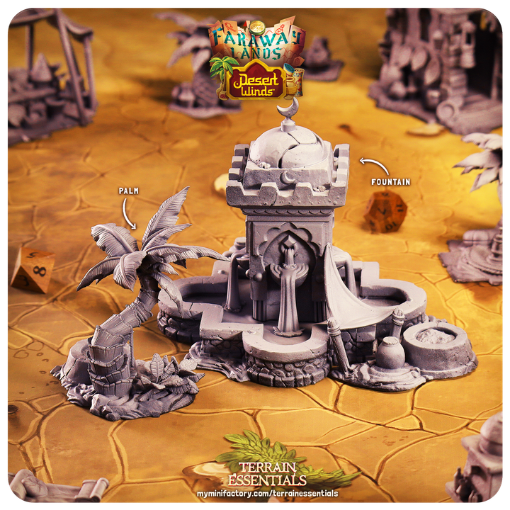 3D Printable Desert Winds Terrain - Fountain of Wonders (Pre-Supported ...