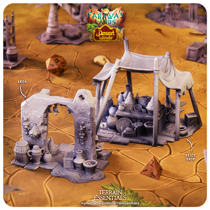 3D Printable Desert Winds Terrain - Spice Shop (Pre-Supported) by ...