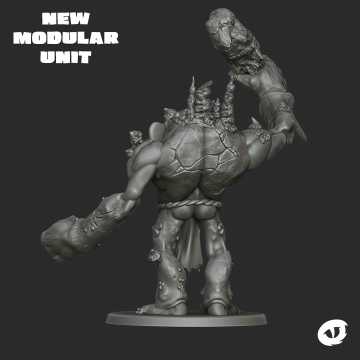 3D Printable Modular Cave Troll 1 by Insight Miniatures