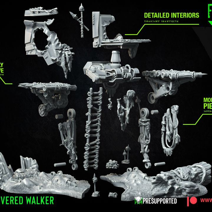 3D Printable Forest Covered Walker by War Bear 3D Studios