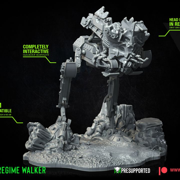 3D Printable Exploded Regime Walker by War Bear 3D Studios
