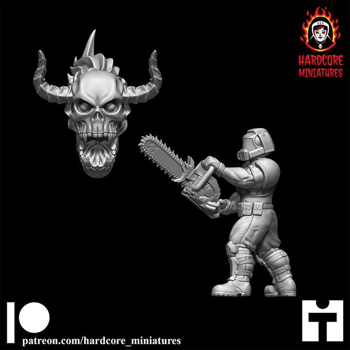 3D Printable Flaming Skull Demon by Hardcore Miniatures