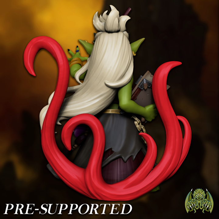 3D Printable Raksha Goblin Shaman [PRE-SUPPORTED] 32mm Female Warlock ...