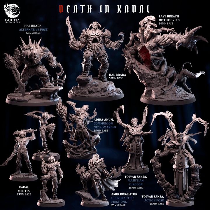 3D Printable Death in Kadal - Complete Set by Goetia Miniatures