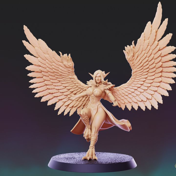 3D Printable Fantasy Harpies - Bundle by PSMiniatures