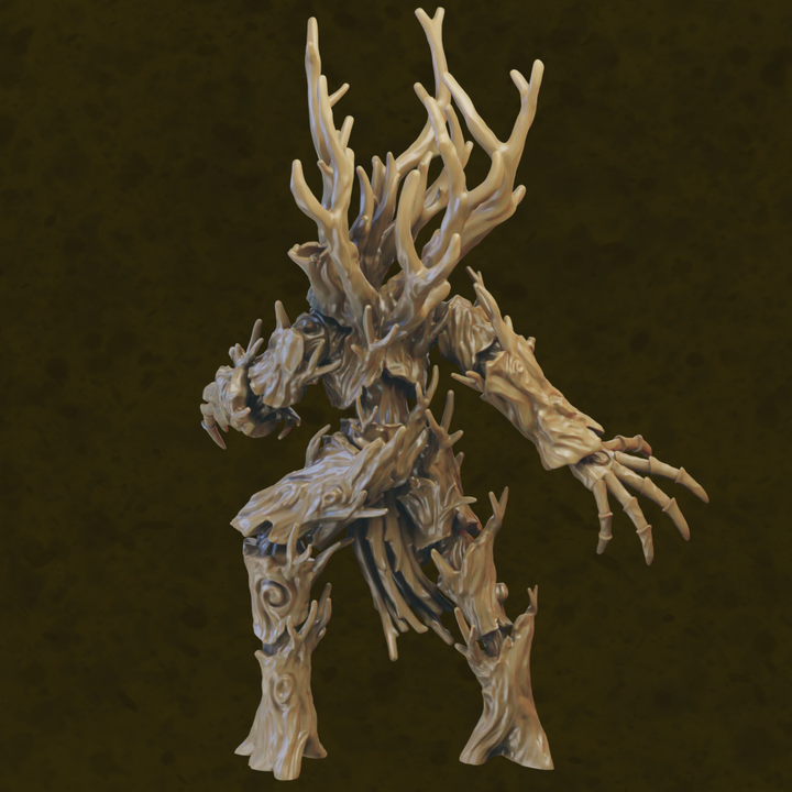 3D Printable Treeman Miniature (32mm, modular) by Juhász Gergely