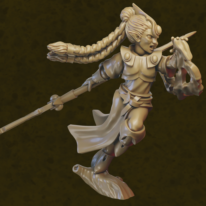 3D Printable Wood Elf Forest Wanderer Miniature (32mm, modular) by ...