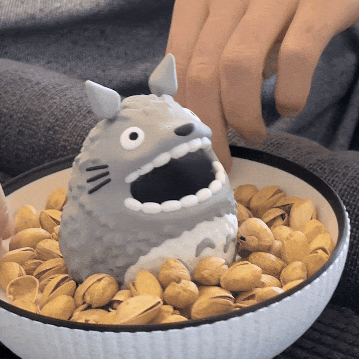 3D Printable Totoro Snack Bowl, for popcorn, peanuts and pistachios! by ...