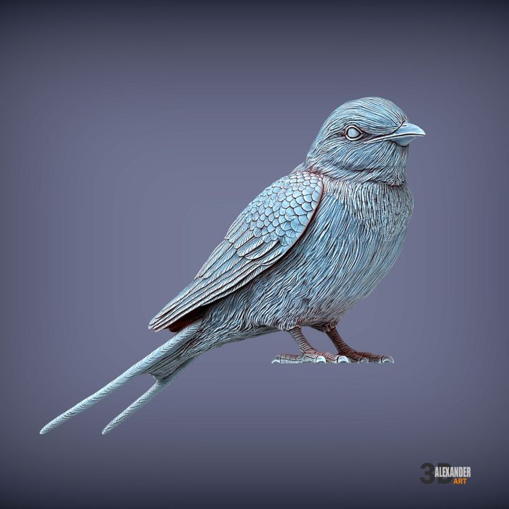 3D Printable swallow bird by Alexander3dart