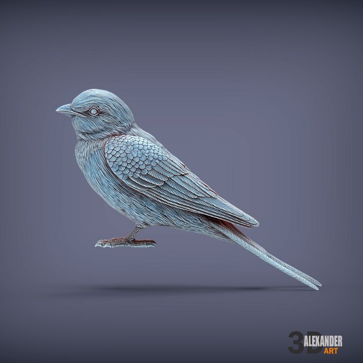 3D Printable swallow bird by Alexander3dart