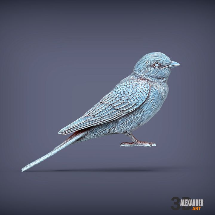 3D Printable swallow bird by AKUZMENKO