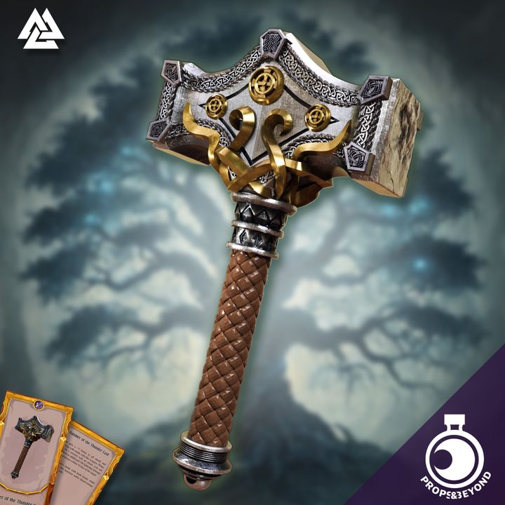 3D Printable Mjölnir - Thor’s Hammer by Props&Beyond