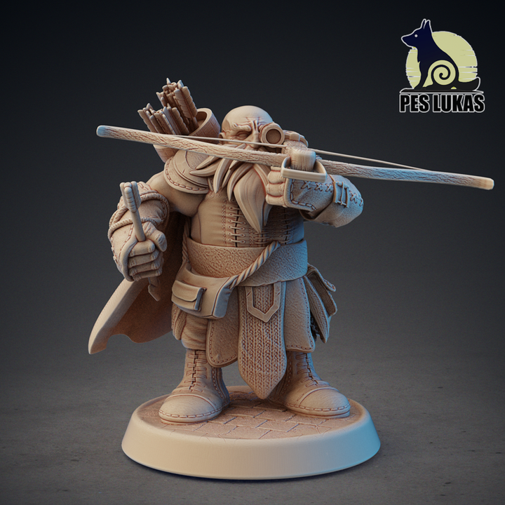 3D Printable Dwarf Ranger by Pes Lukas