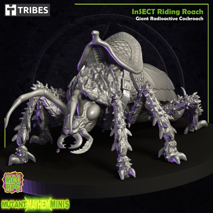 3D Printable InSECT Riding Roach – Giant Radioactive Cockroach by Dark ...