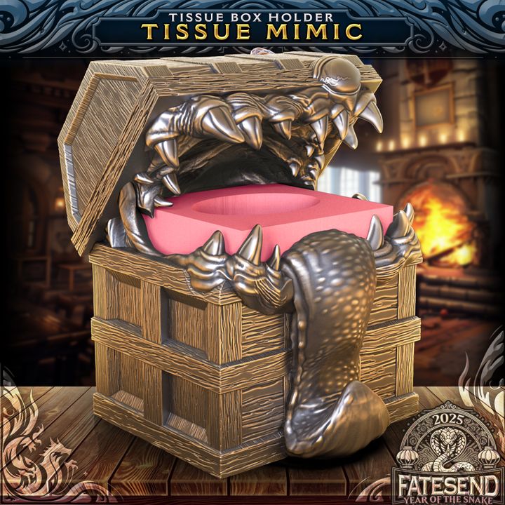 3D Printable Tissue Mimic Tissue Box Holder - SUPPORT FREE! by FatesEnd