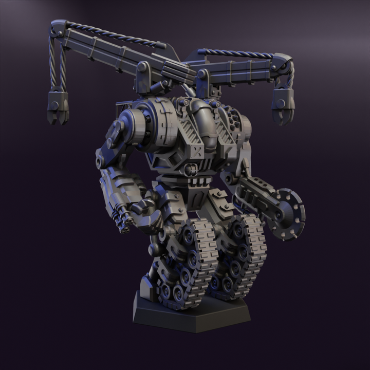 3D Printable 8mm Construction Mech by ddd_martin_miniatures