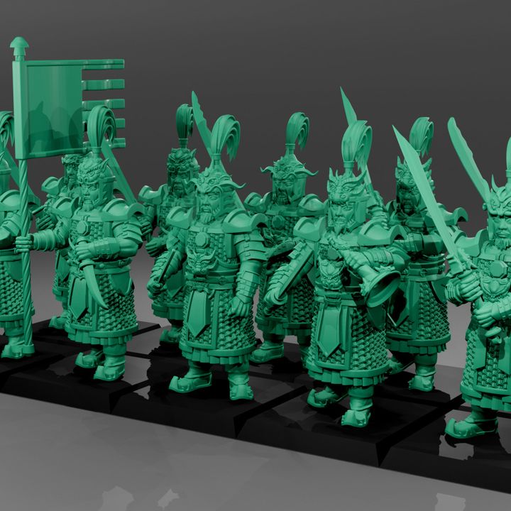 3D Printable Multipart Emperor's Guard Cathay/Chinese by Cosmic Brother ...