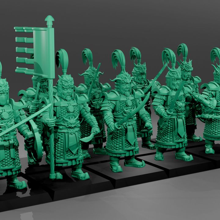3D Printable Multipart Emperor's Guard Cathay/Chinese by Cosmic Brother ...