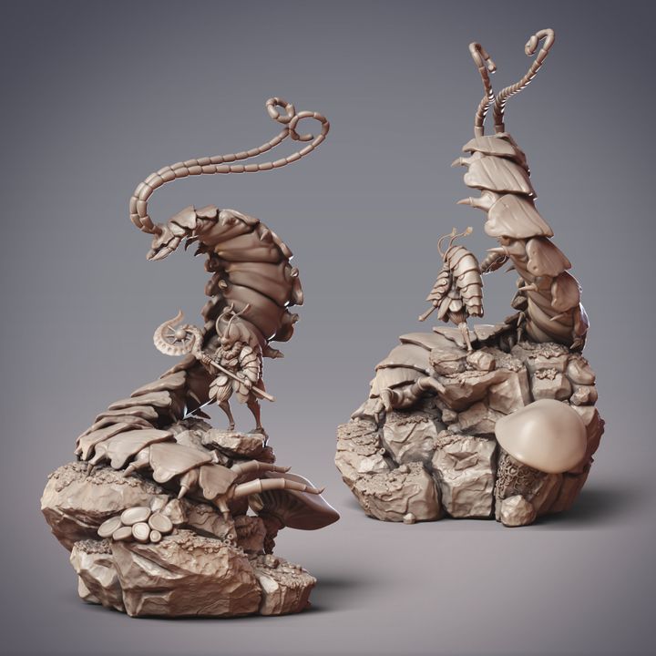 3D Printable Bugfolk Fighter - Setina, Fidelium Warrior and Mordax ...