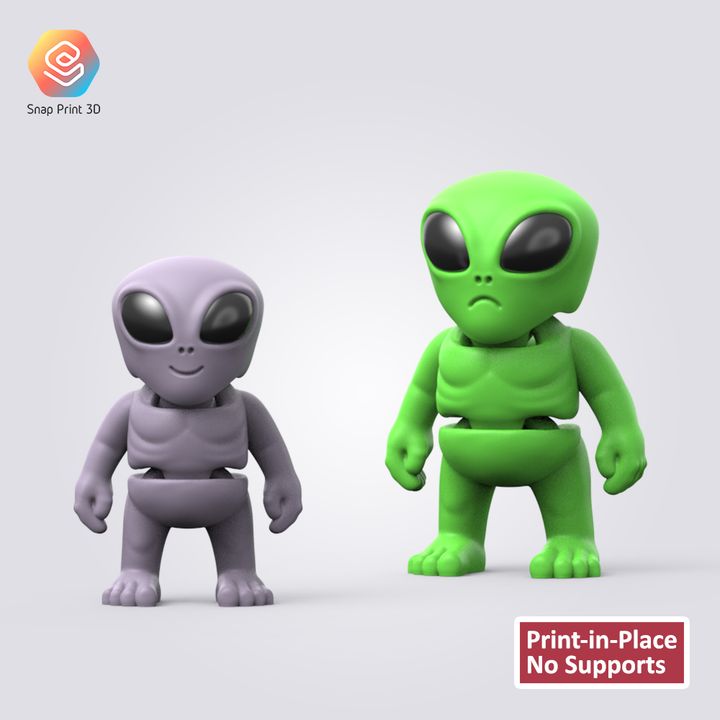 3D Printable Flexi Alien by SNAP PRINT 3D