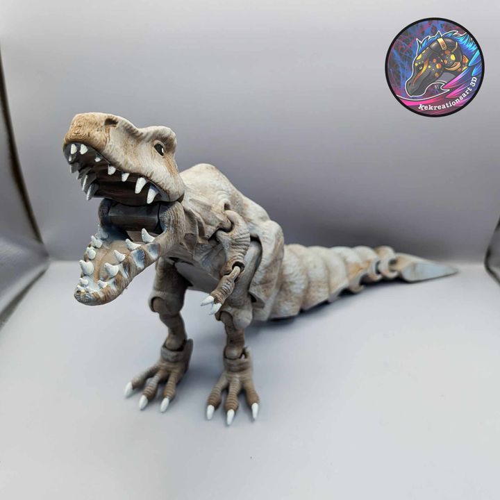3D Printable Flexi T Rex by Kirsten M