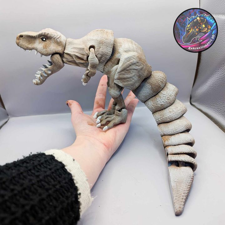 3D Printable Flexi T Rex by Kirsten M