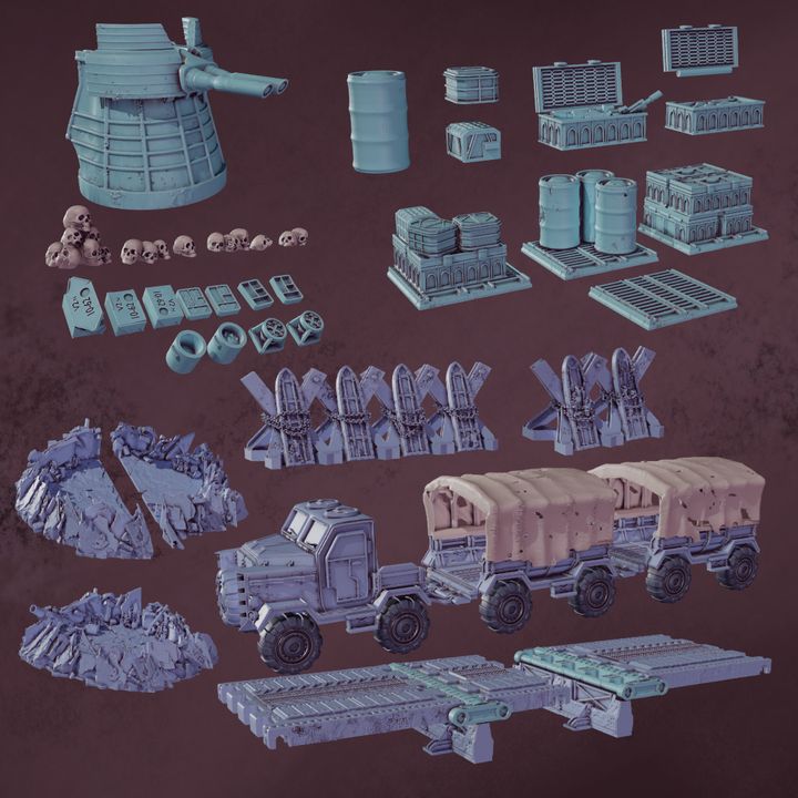 3D Printable The Fall - Part 3 - Battlefield Support by EonsOfBattle
